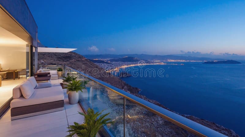 Luxury Ocean View stock image. Image of sunset, outdoor - 376759495