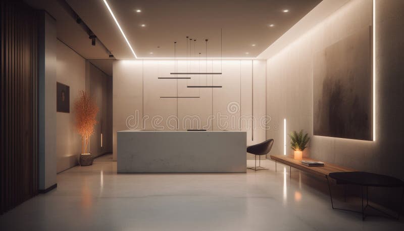 Luxury Office Space with Modern Design Decor Generated by AI Stock ...