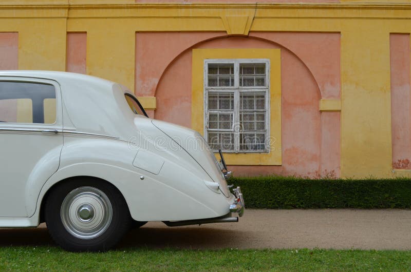 Luxury Oldtimer in Front of Castle Wall Stock Image - Image of parked ...