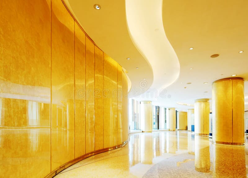 Luxury Orange Hall stock photo. Image of corridor, decoration - 20745422