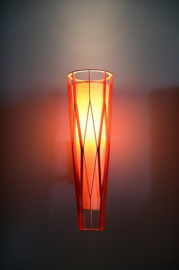 Luxury Orange Lamp in the Room, Interior Design Stock Photo - Image of ...