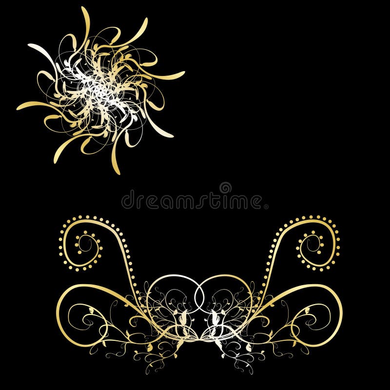 Luxury Ornament Golden Sticker Banner Pack Collection3 Stock Vector ...