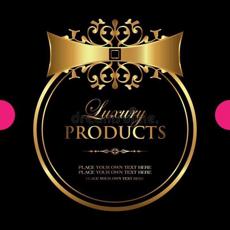 Luxury Ornamental Gold Label - Vector Design Stock Vector ...