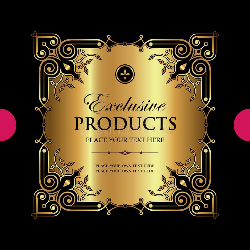 Luxury Ornamental Gold Label - Vector Design Stock Vector ...
