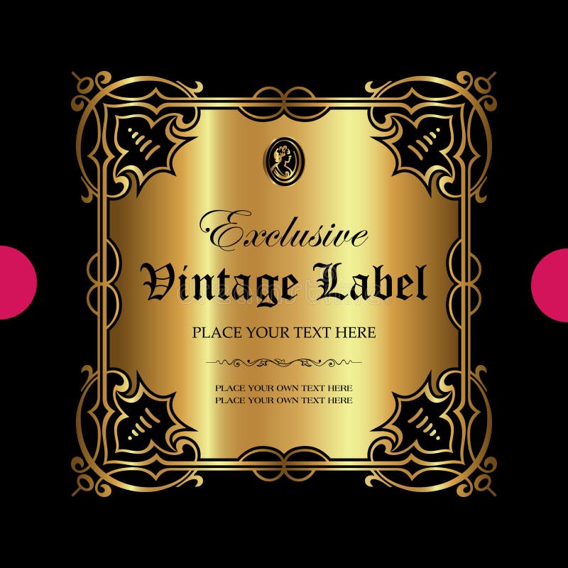 Luxury Ornamental Gold Label - Vector Design Stock Vector ...