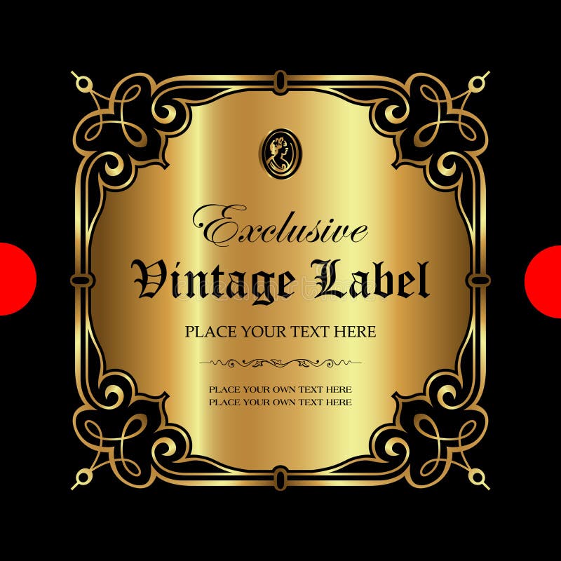 Luxury Ornamental Gold Label - Vector Design Stock Vector ...