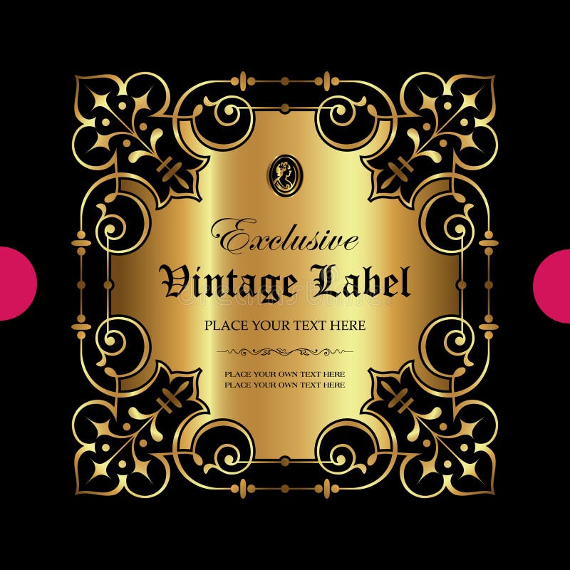 Luxury Ornamental Gold Label - Vector Design Stock Vector ...