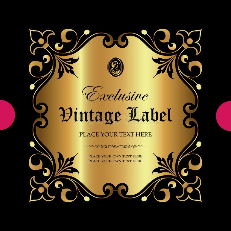 Luxury Ornamental Gold Label - Vector Design Stock Vector ...