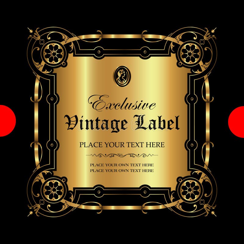 Luxury Ornamental Gold Label - Vector Design Stock Vector ...