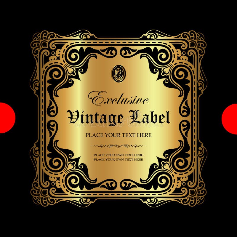 Luxury Ornamental Gold Label - Vector Design Stock Vector ...