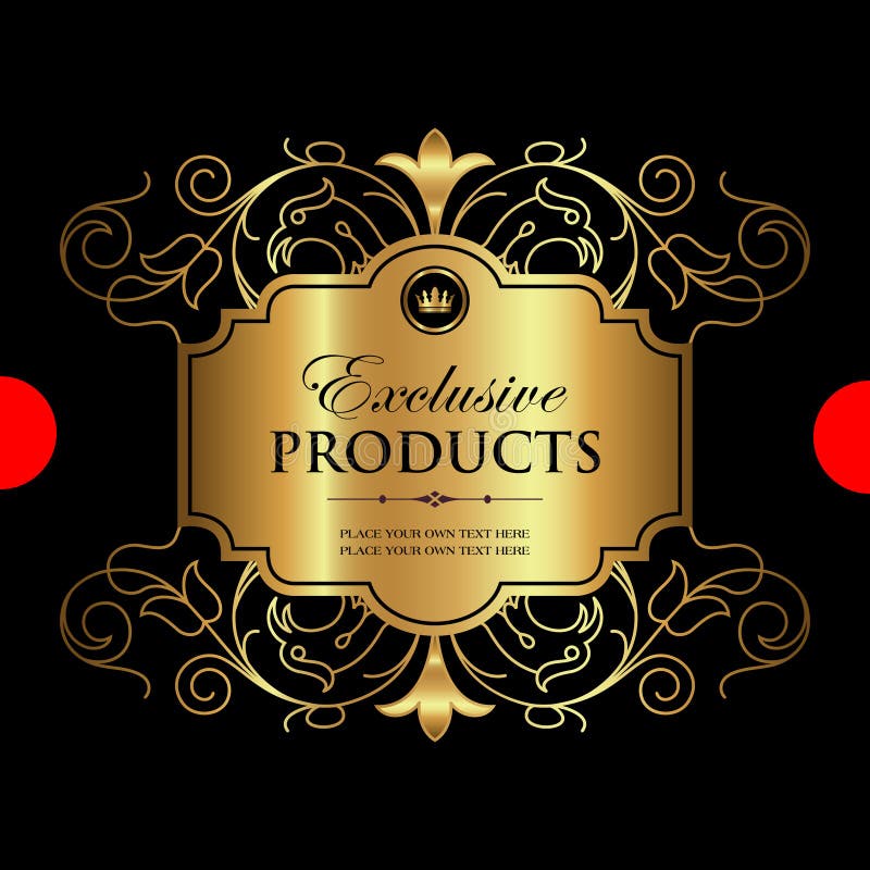 Luxury Ornamental Gold Label - Vector Design Stock Vector ...