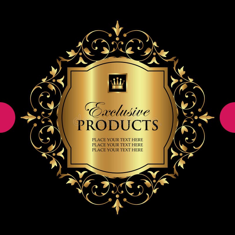 Luxury Ornamental Gold Label - Vector Design Stock Vector ...