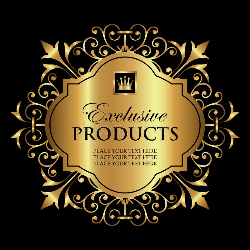 Luxury Ornamental Gold Label - Vector Design Stock Vector ...