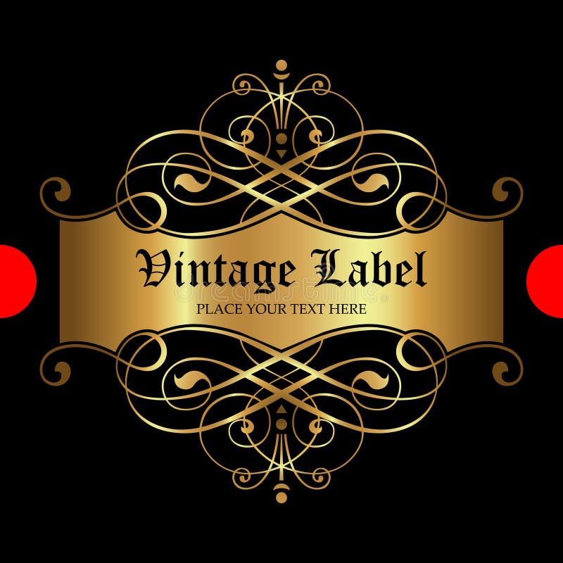 Luxury Ornamental Gold Label - Vector Design Stock Vector ...
