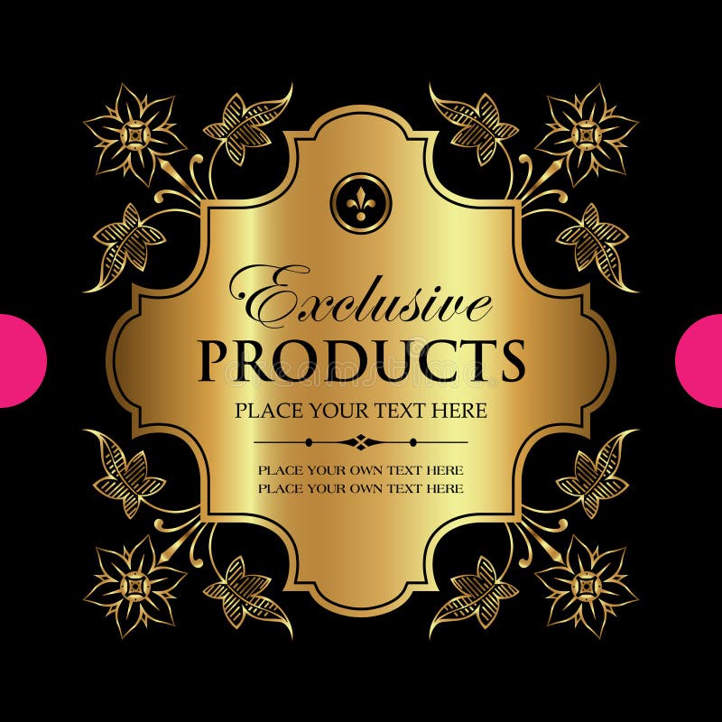 Luxury Ornamental Gold Label - Vector Design Stock Vector ...