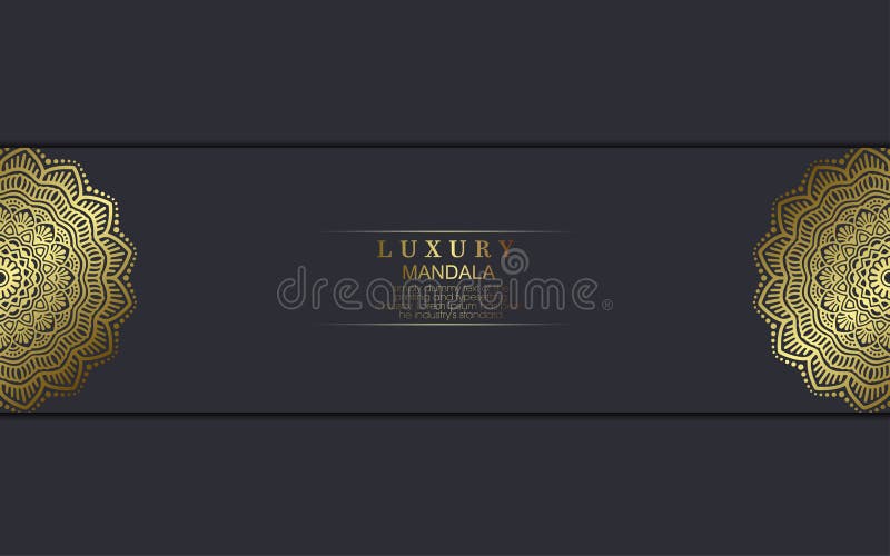 Mandala Black Background with Arabic Islamic East Pattern Style Vector ...