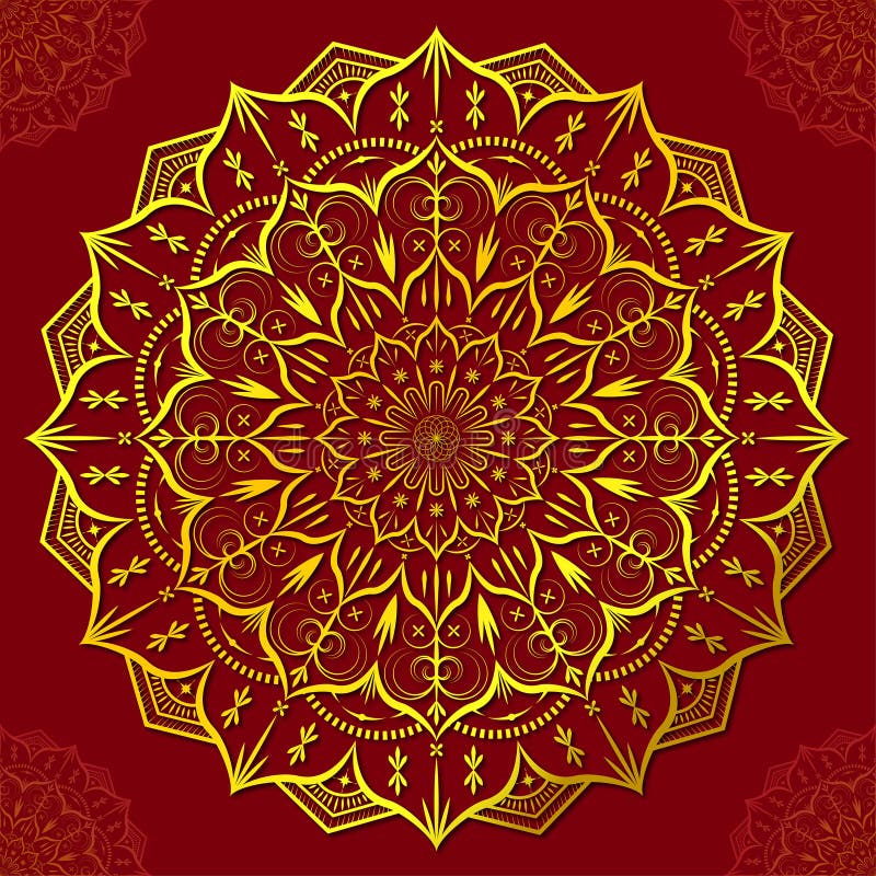 Luxury Ornamental Mandala Design Background in Gold Colour Premium Vector Design Stock Vector ...