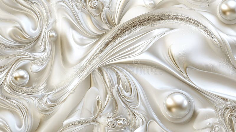 Luxury Pattern Featuring Pearl and Metallic Effects with Organic Flow ...