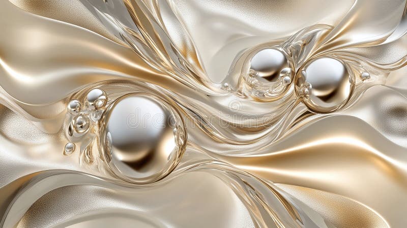 Luxury Pattern Featuring Pearl and Metallic Effects with Organic Flow ...
