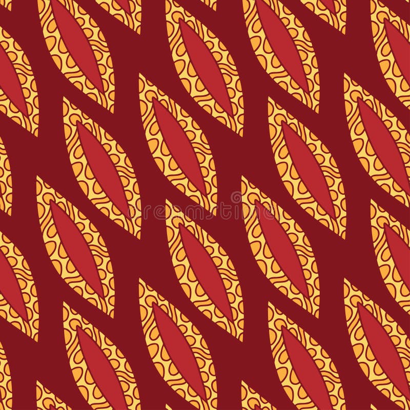 Luxury Pattern in Red and Yellow Colors for Textile Design Stock Vector ...