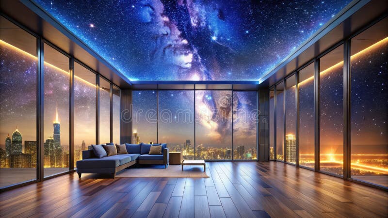 Luxury Penthouse Apartment with Celestial Ceiling and Panoramic City ...