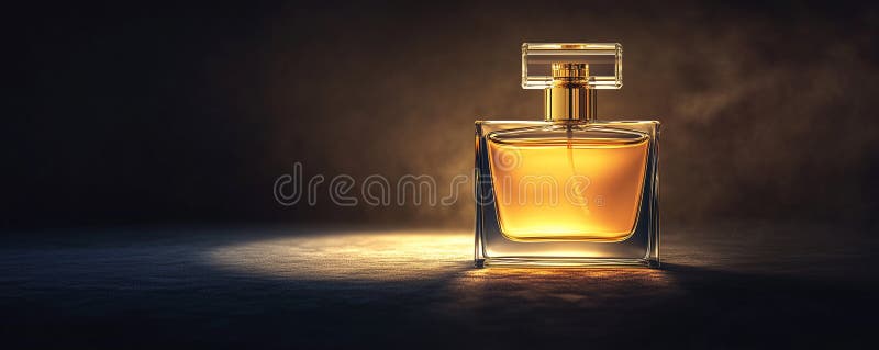 Luxury Perfume Bottle Displayed on a Smooth Surface with Soft Lighting ...