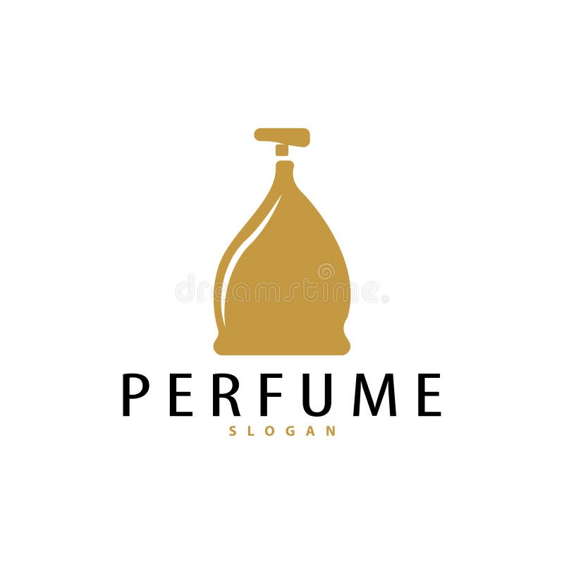 Luxury Perfume Logo, Cosmetic Spray Bottle Perfume Illustration Design ...