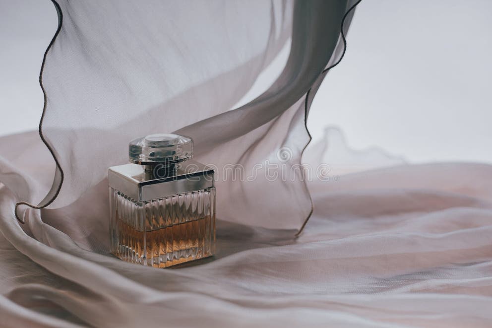 Luxury Perfume on Silky Cloth Stock Image - Image of perfume, space ...