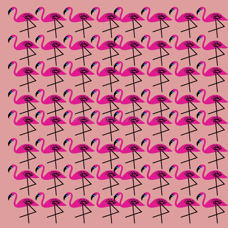 Luxury Design Flamingos PINK on W. Stock Illustration - Illustration of ...