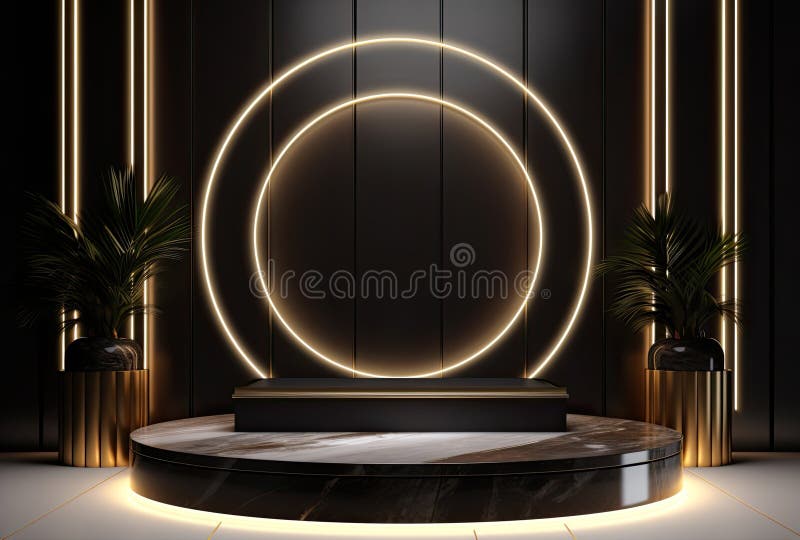 Luxury Podium for Product Presentation Stock Illustration ...