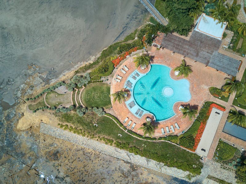 Luxury pool above view stock photo. Image of beautiful - 124579934