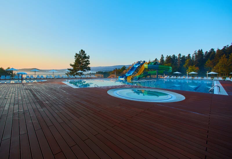 The Luxury Pool at 5 Star Hotel Stock Photo - Image of recreational ...