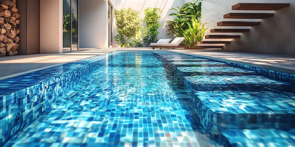 Luxury Poolside Paradise Stunning Backyard Oasis Designs Stock Illustration - Illustration of ...