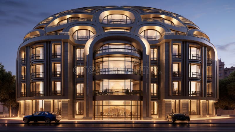 Luxury Premium Apartments Building. Generative AI Stock Illustration ...