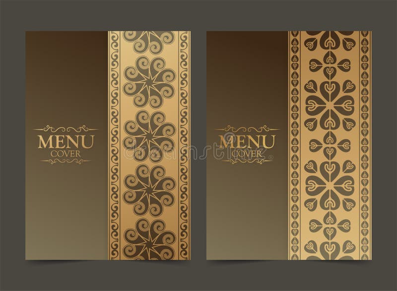 Luxury Premium Menu Cover Design Stock Illustration - Illustration of ...