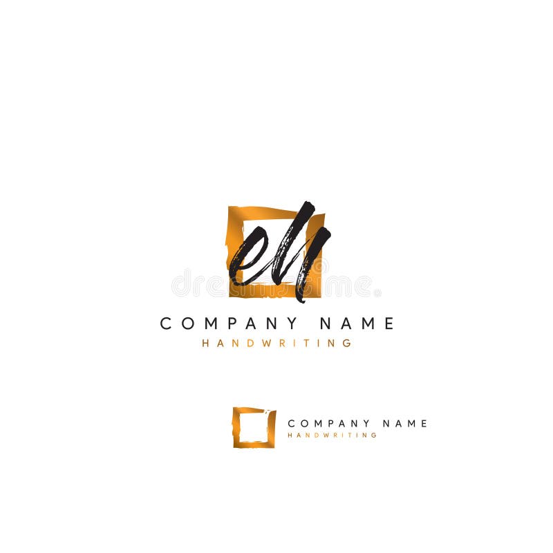 EH Initial Handwritten Logo Vector in the Gold Background Stock ... EH Initial Handwritten Logo Vector in the Gold Background Stock ...