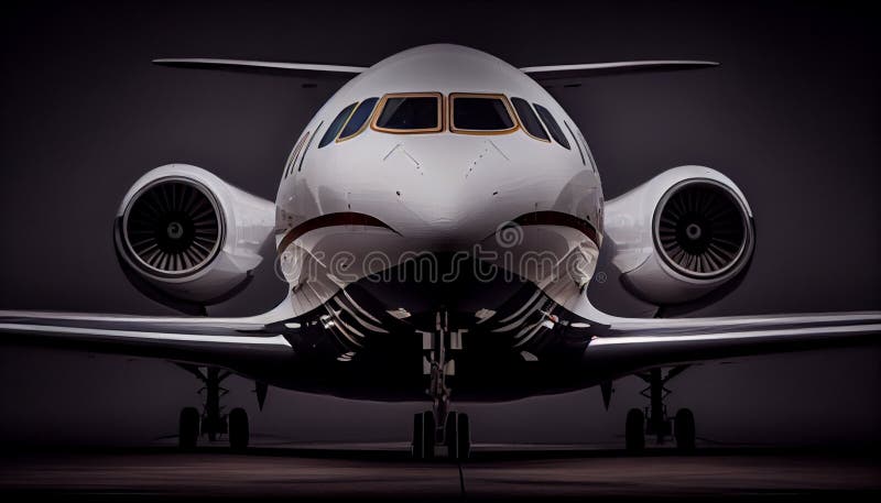Luxury Private Jet Ai Generated Stock Illustration - Illustration of ...