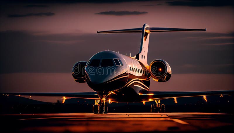 Luxury Private Jet Ai Generated Stock Illustration - Illustration of ...