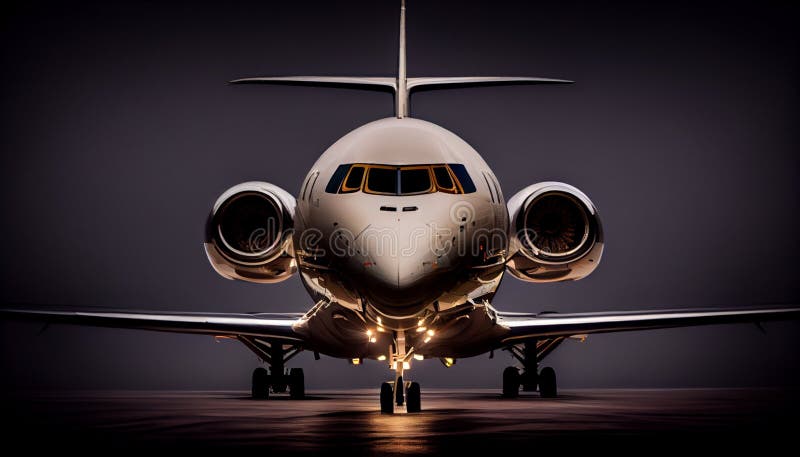 Luxury Private Jet Ai Generated Stock Illustration - Illustration of ...