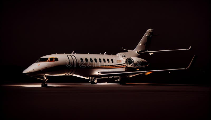 Luxury Private Jet Ai Generated Stock Illustration - Illustration of ...