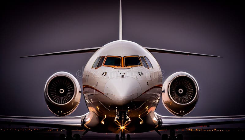 Luxury Private Jet Ai Generated Stock Illustration - Illustration of ...