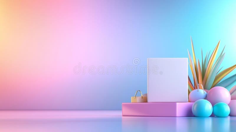 Luxury Product Display with Gradient Background Stock Illustration ...