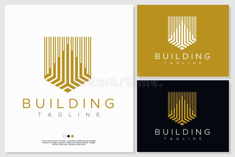 Luxury Property Logo Design Vector. Building Shield Logo Template ...