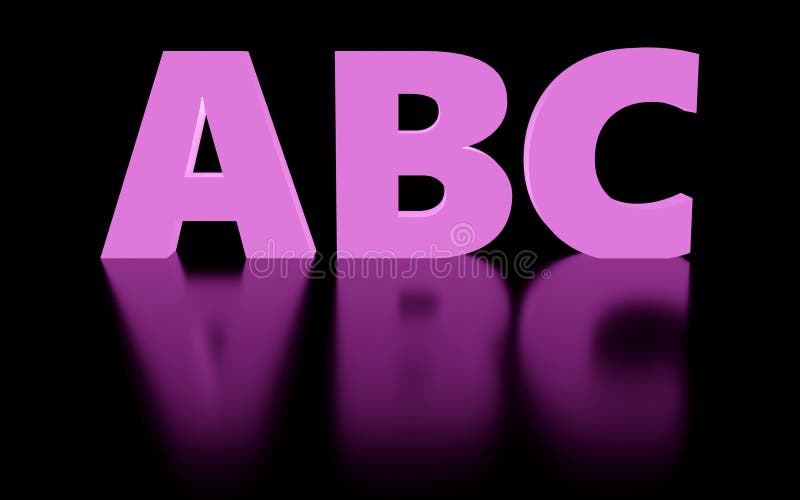 Luxury Purple Glowing Inscription Abc on Black Podium, Soft Light ...