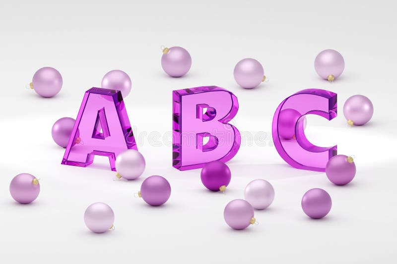 Luxury Purple Inscription Abc on Grey Podium, Soft Light, Smooth ...