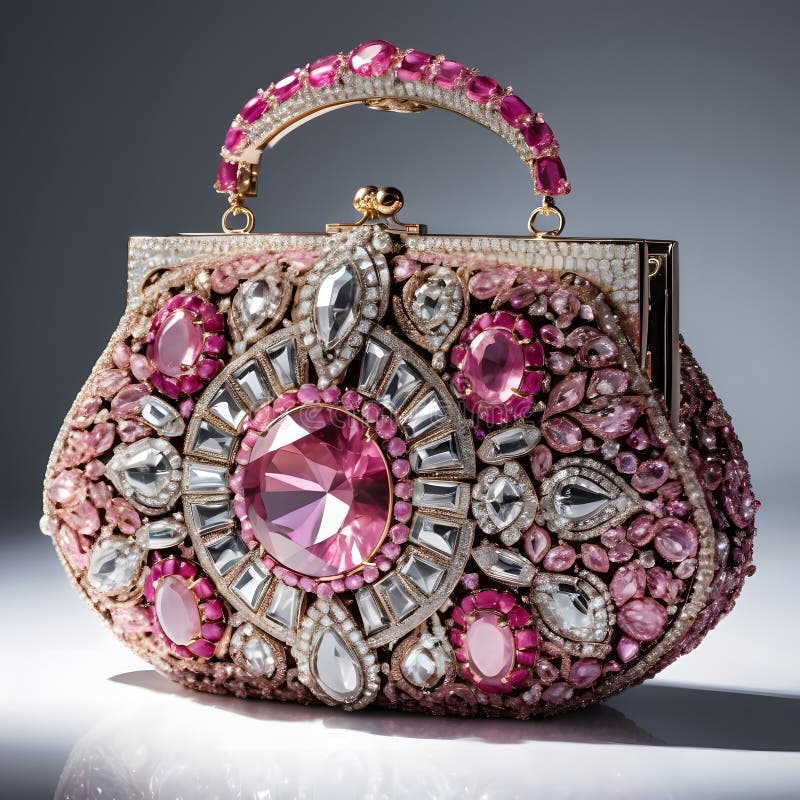 Luxury Purse with Pink Diamonds and Crystals: the Ultimate Accessory ...