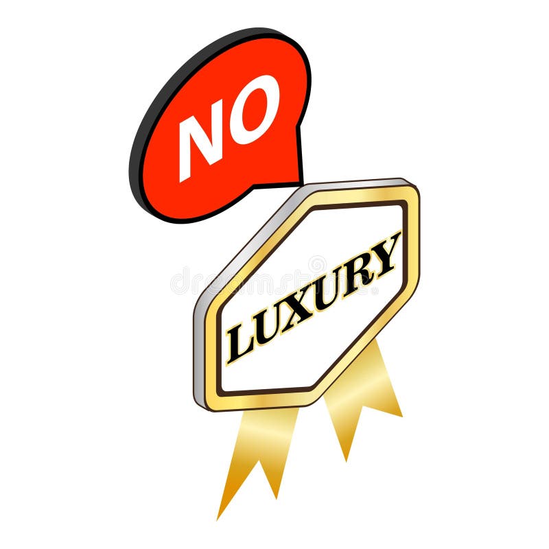 Luxury Quality Icon Isometric Vector. Lux Quality Sign and Red Speech ...