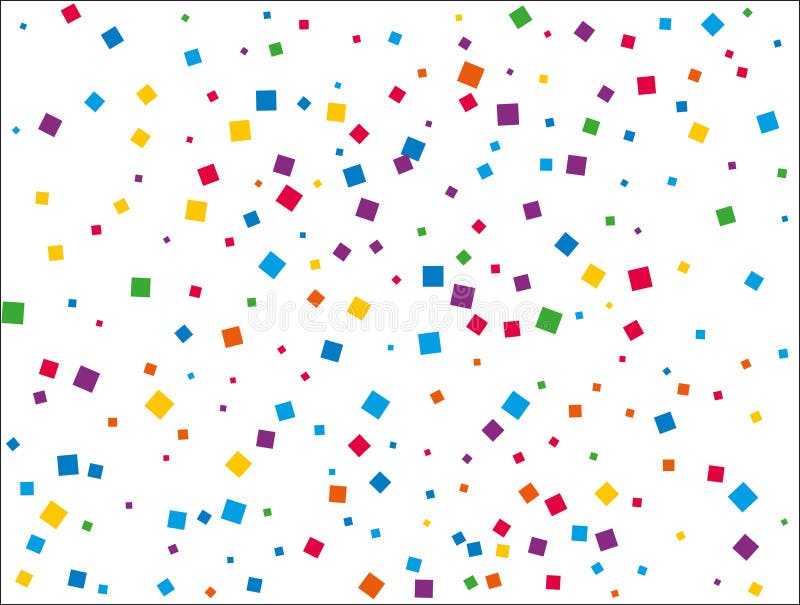 Luxury Rainbow Squares Confetti. Vector Illustration. Stock Vector ...