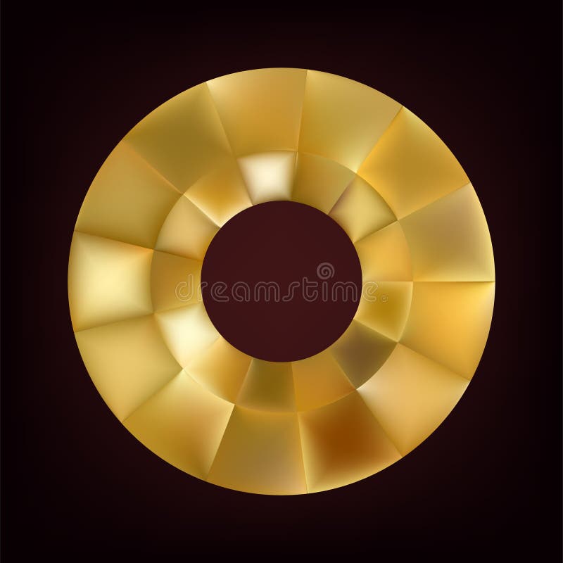 Luxury Realistic Gold Ring. Premium Golden Circle Stock Illustration - Illustration of glossy ...