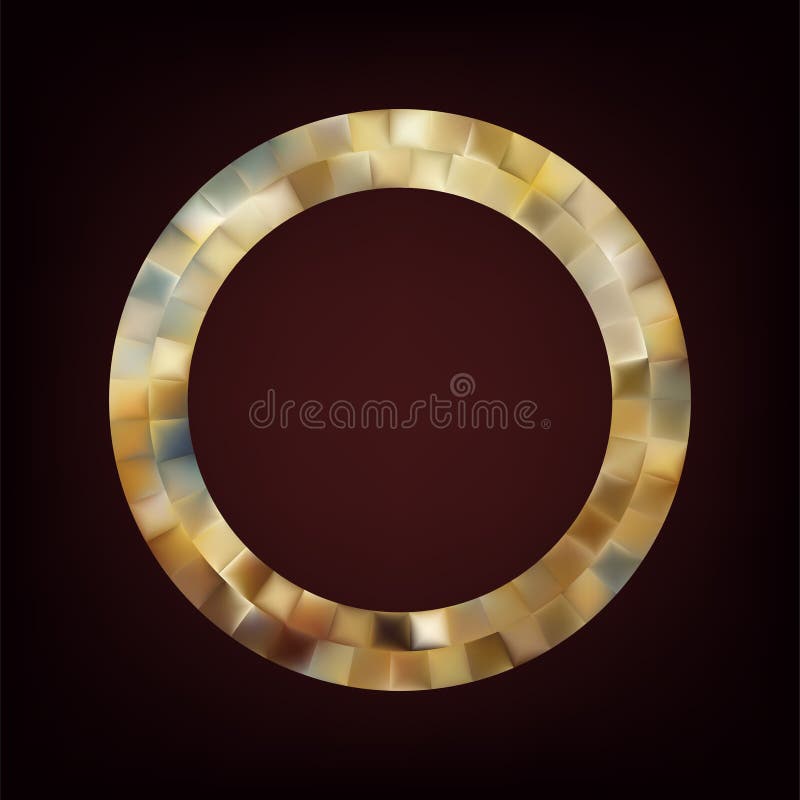 Luxury Realistic Gold Ring. Premium Golden Circle Stock Illustration - Illustration of gold ...